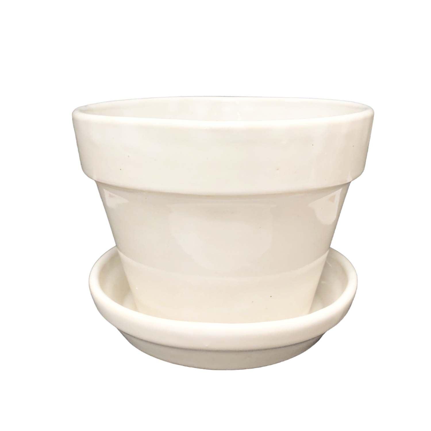 White Garden Terrace Pot - 5.5" Tall – Roger's Gardens
