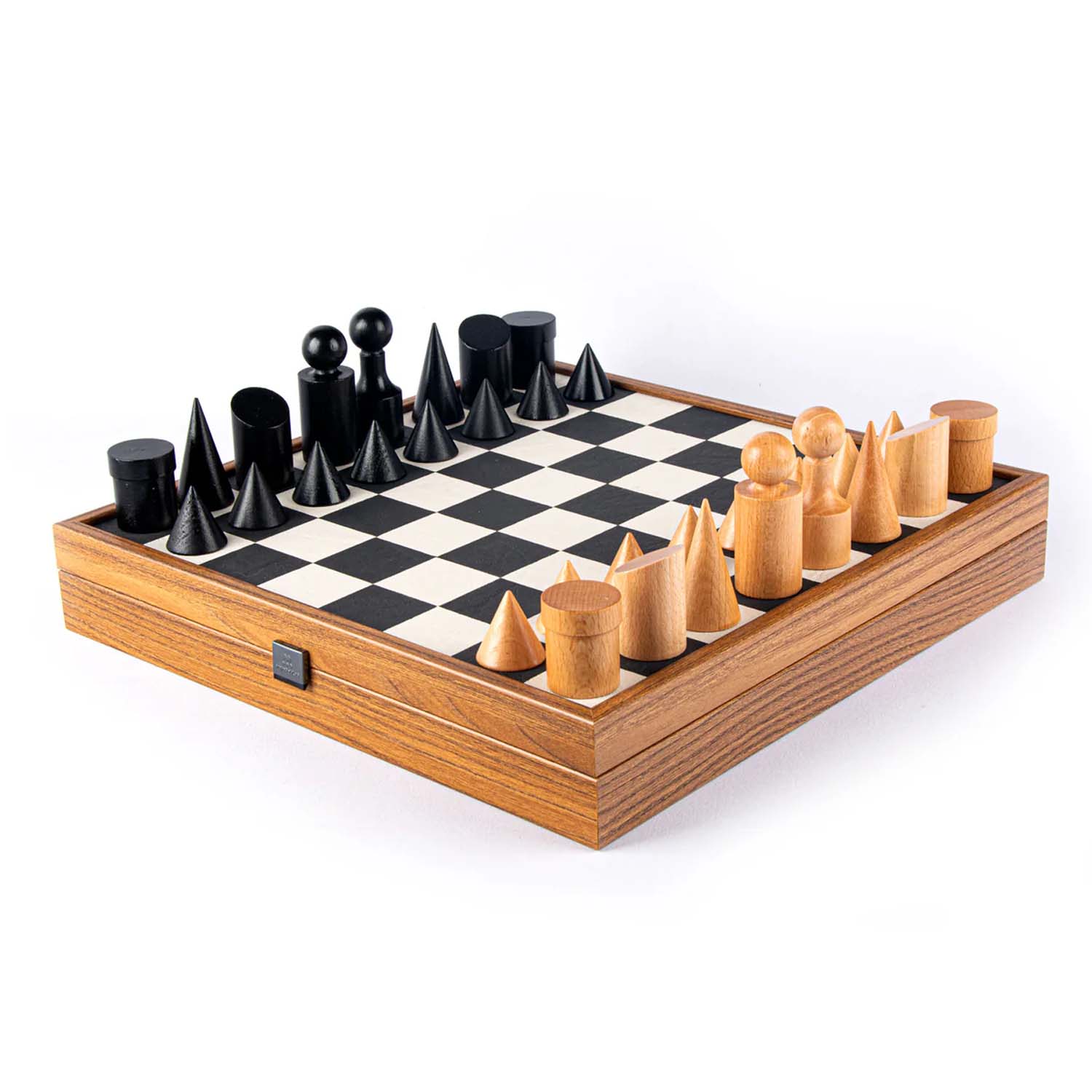 Bauhaus Style Black & White Chess Set – Roger's Gardens