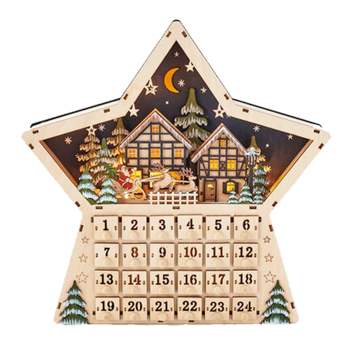 Star Advent Calendar - 15" Tall – Roger's Gardens