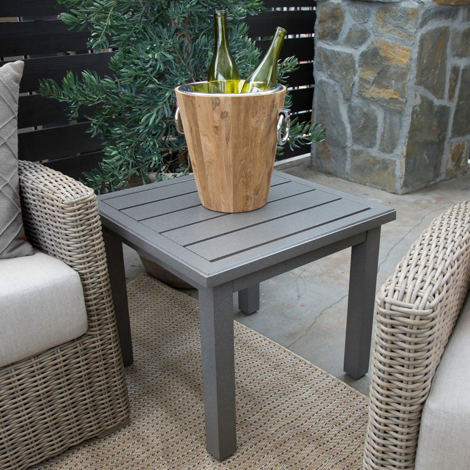 San Marino 23" Sq. End Table - Aluminum - 1 Pc – Roger's Gardens